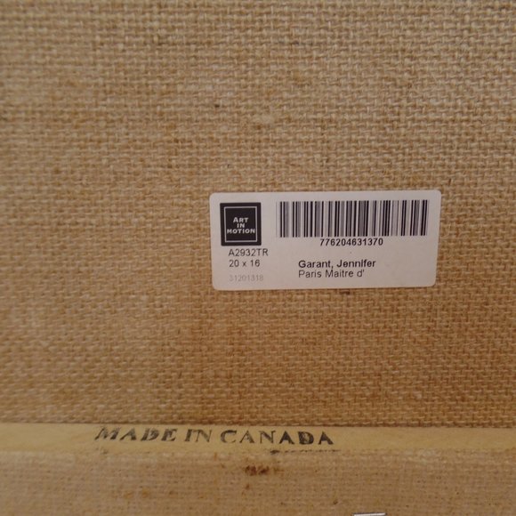 Art | Jennifer Garant Paris Maiter D 16x 2 Made In Canada Chef Riding ...